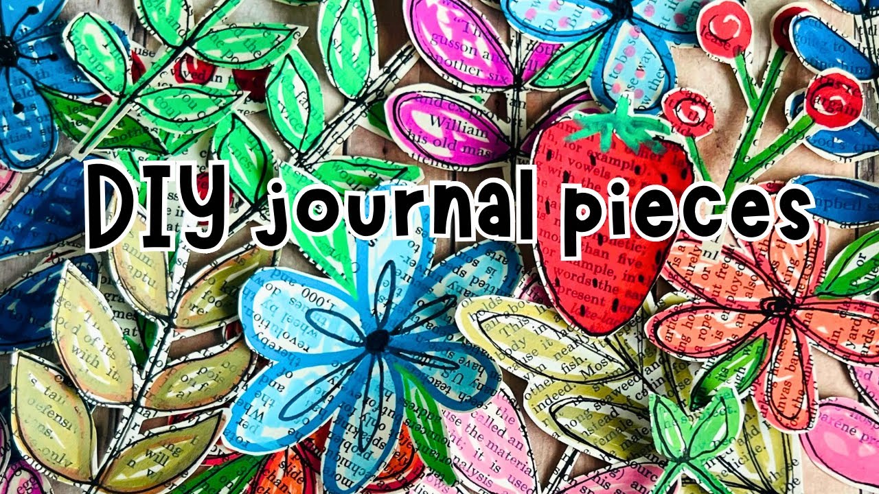 Make FLORAL COLLAGE FODDER with Book Pages for Junk Journals | Collage ...