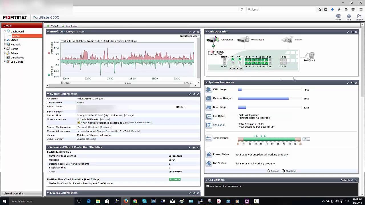 (01)_ fortigate 600c_v5.2.4 شرح عربى_فورتى جيت - YouTube