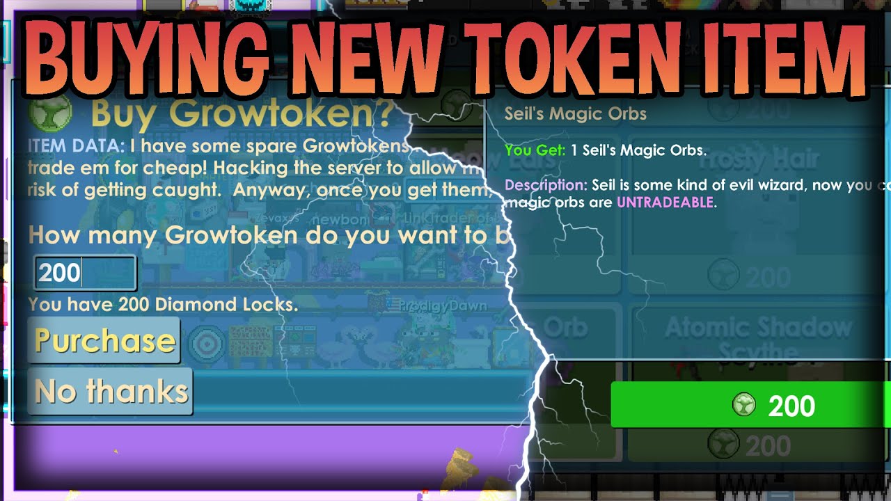Getting 200 Growtokens For Buying New Token Item│Growtopia - YouTube