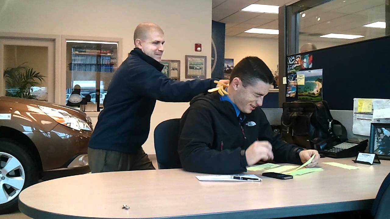 Salesman gets slapped in face with banana... - YouTube