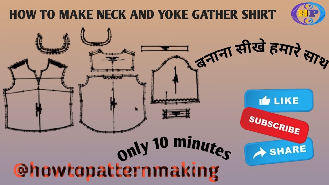 How To Sew A Gathered Neck & Yoke Shirt - YouTube