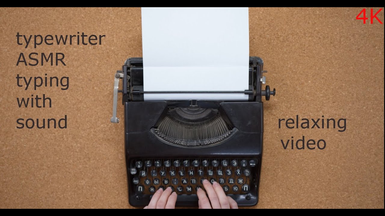 5 minutes of satisfying TYPEWRITER typing relaxation video with sound ...