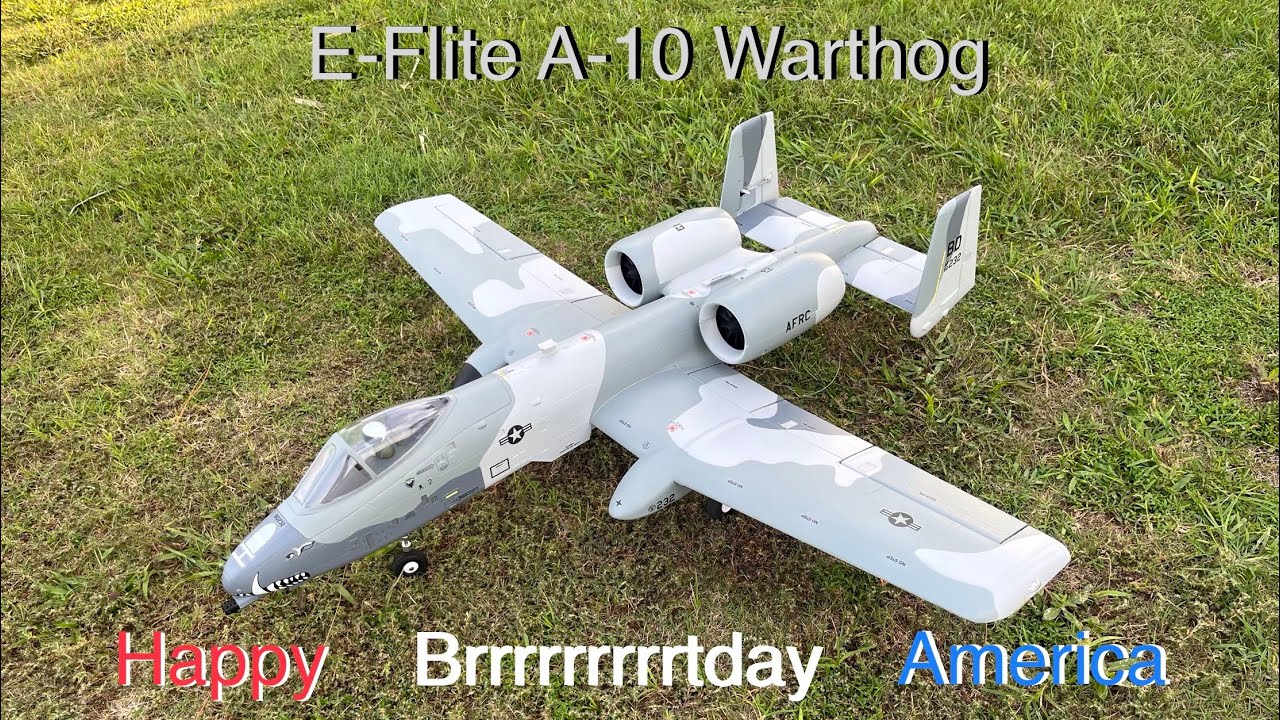 E-Flite A-10 Warthog 2x 64mm EDF Maiden Flight & Onboard - YouTube