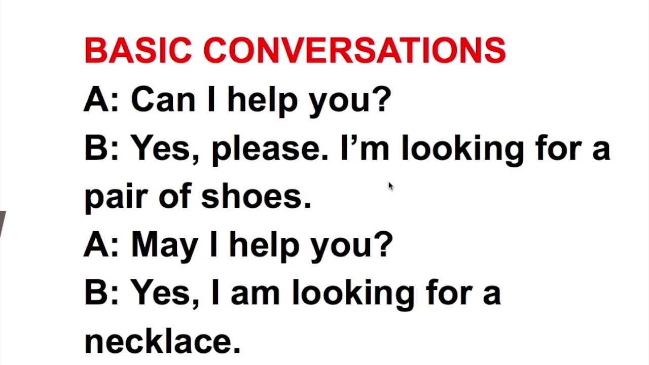 BASIC CONVERSATION - YouTube