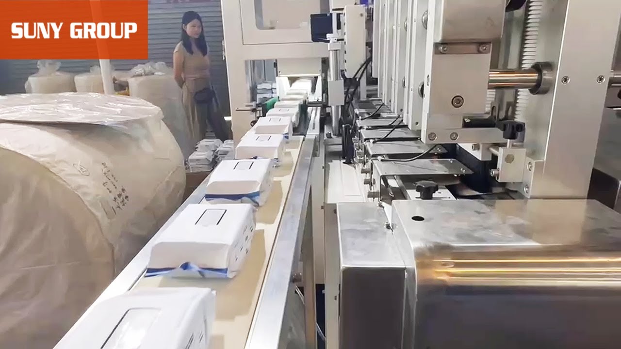 SUNY Newest Wet Wipes Making Machine (100 Pack/Min) - YouTube