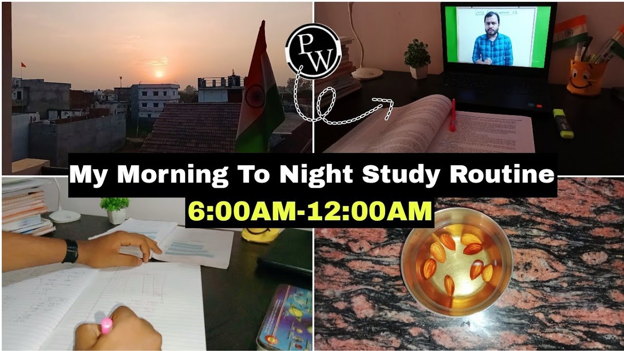 My Morning To Night Study Routine 📚 6:00AM-12:00AM study vlog 🤕 JEE ...