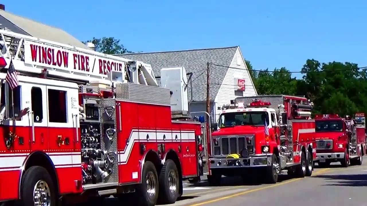 Fire Trucks in the Parade - YouTube