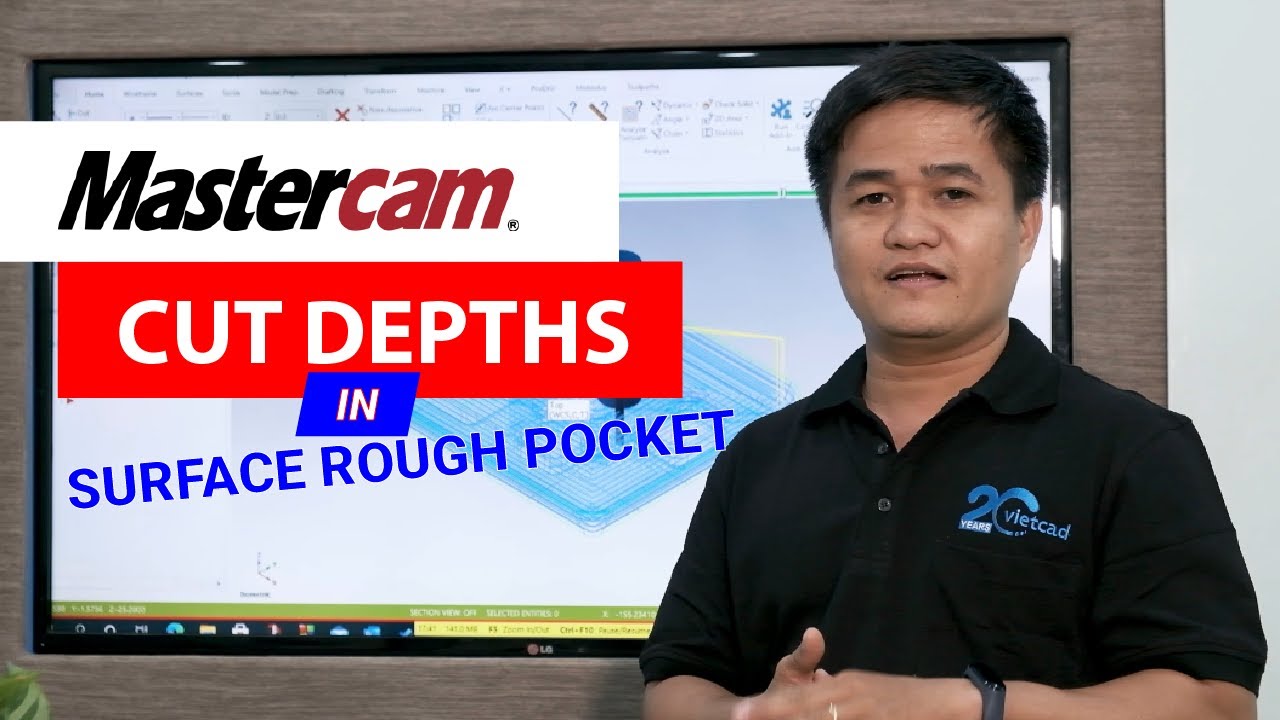 Vlog Kỹ Thuật #1 - Mastercam Tech Tips: Surface Rough Pocket toolpath - YouTube