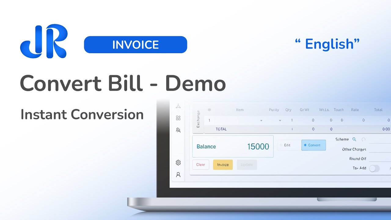 Bill Conversion Demo | Estimate to Final Bill in JewelR Software ...