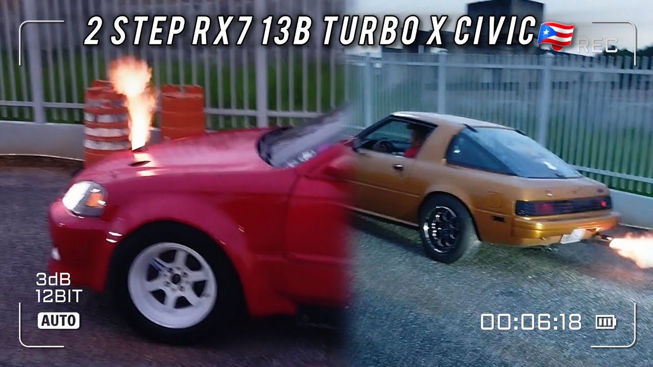 2 Step Mazda RX7 13B Turbo x Honda Civic en Meet Team Chama x Mech Tech ...