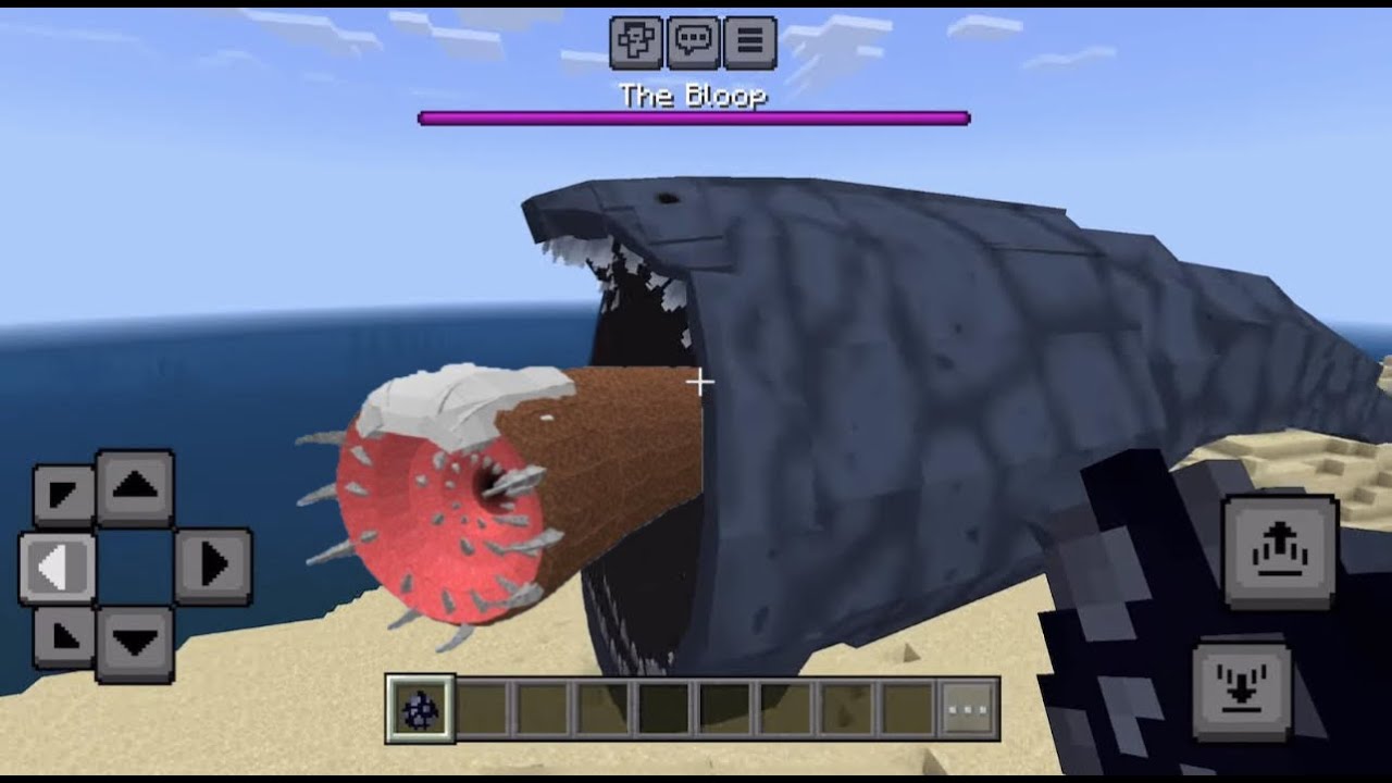 The Bloop MOD vs Sandworm MOD in Minecraft PE - YouTube