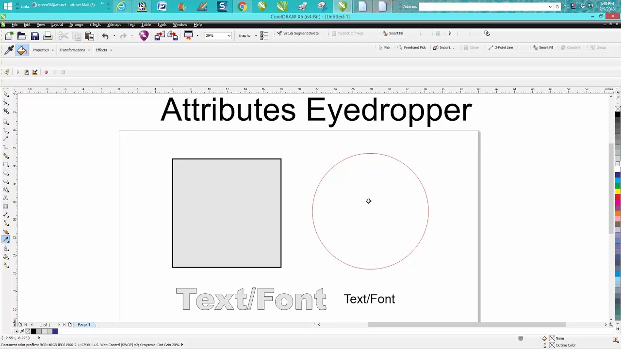 Corel Draw Tips & Tricks Neat Copy Trick Attributes Eyedropper Tool ...