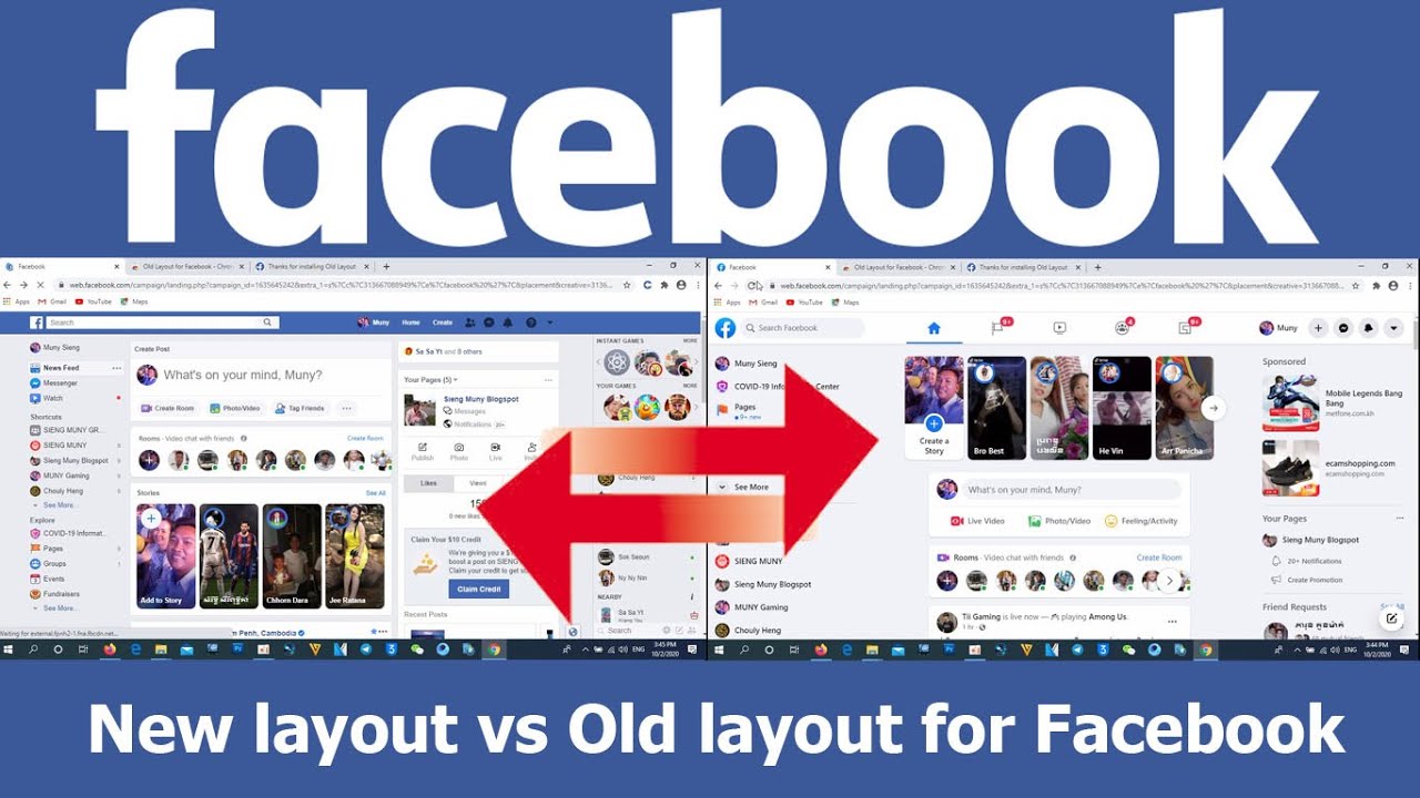 ប្តូរ Old layout for Facebook - Old layout for Facebook - YouTube