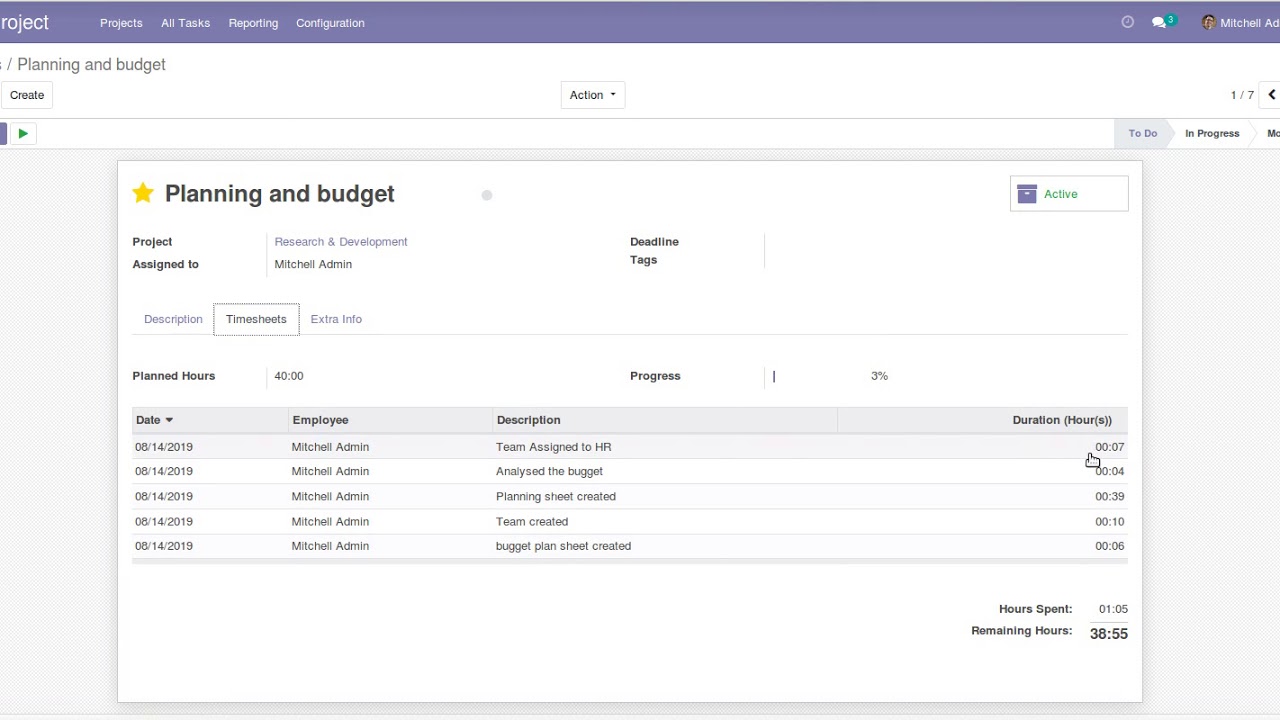 Project Task Timer with Start/Stop/Pause - YouTube