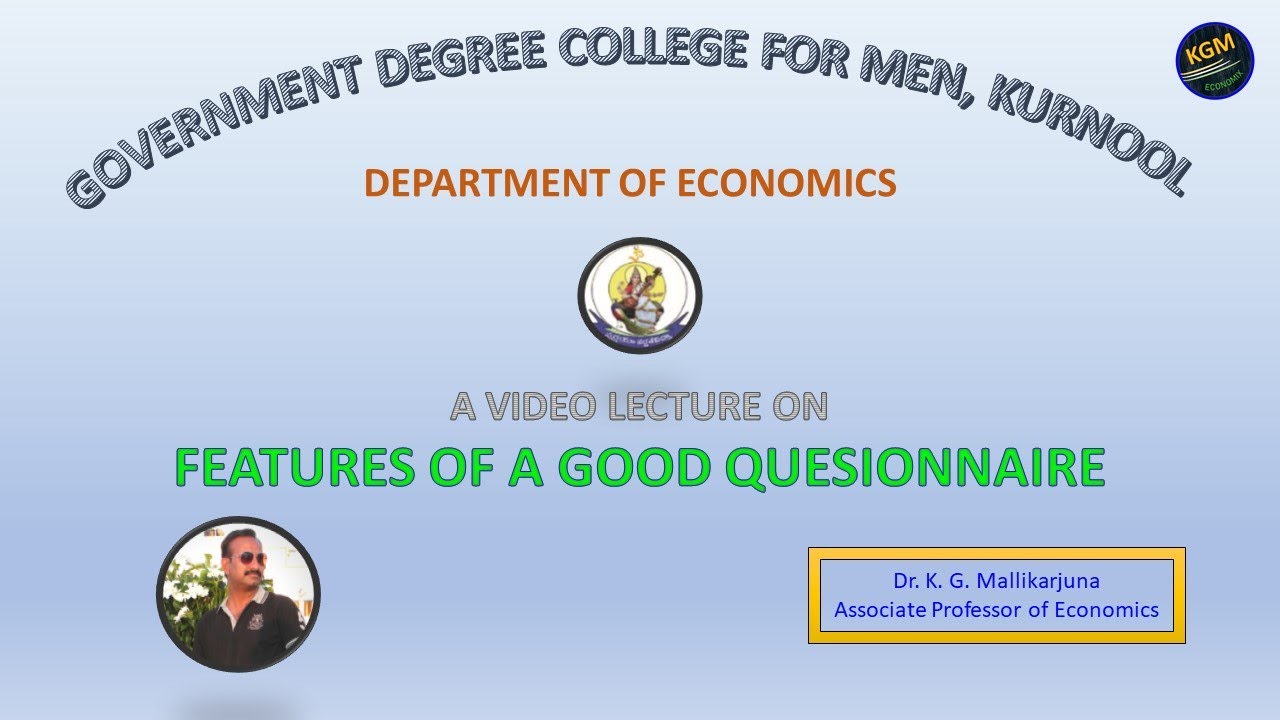 Features of good Questionnaire - YouTube
