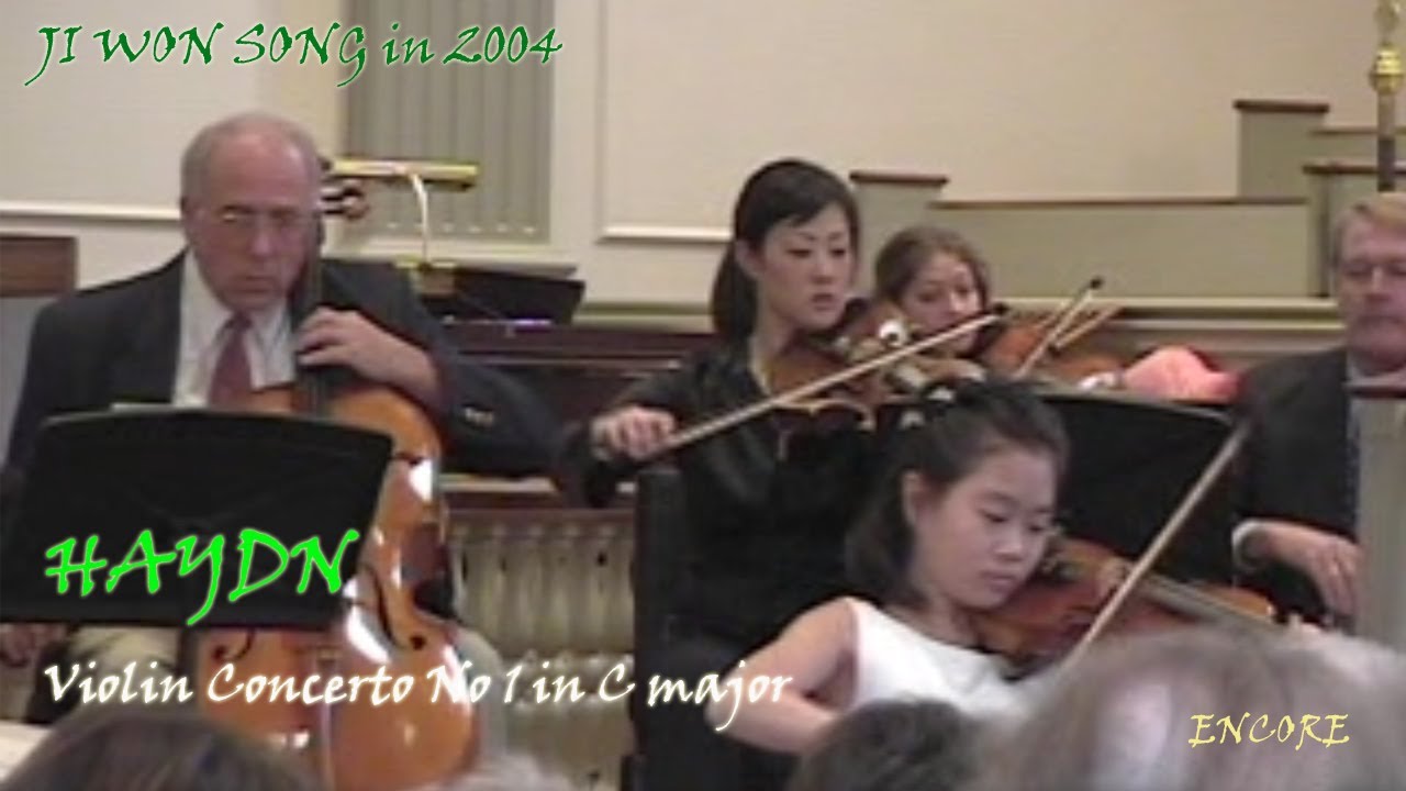 Ji Won Song in 2004 - Haydn Violin Concerto No 1 in C major - YouTube