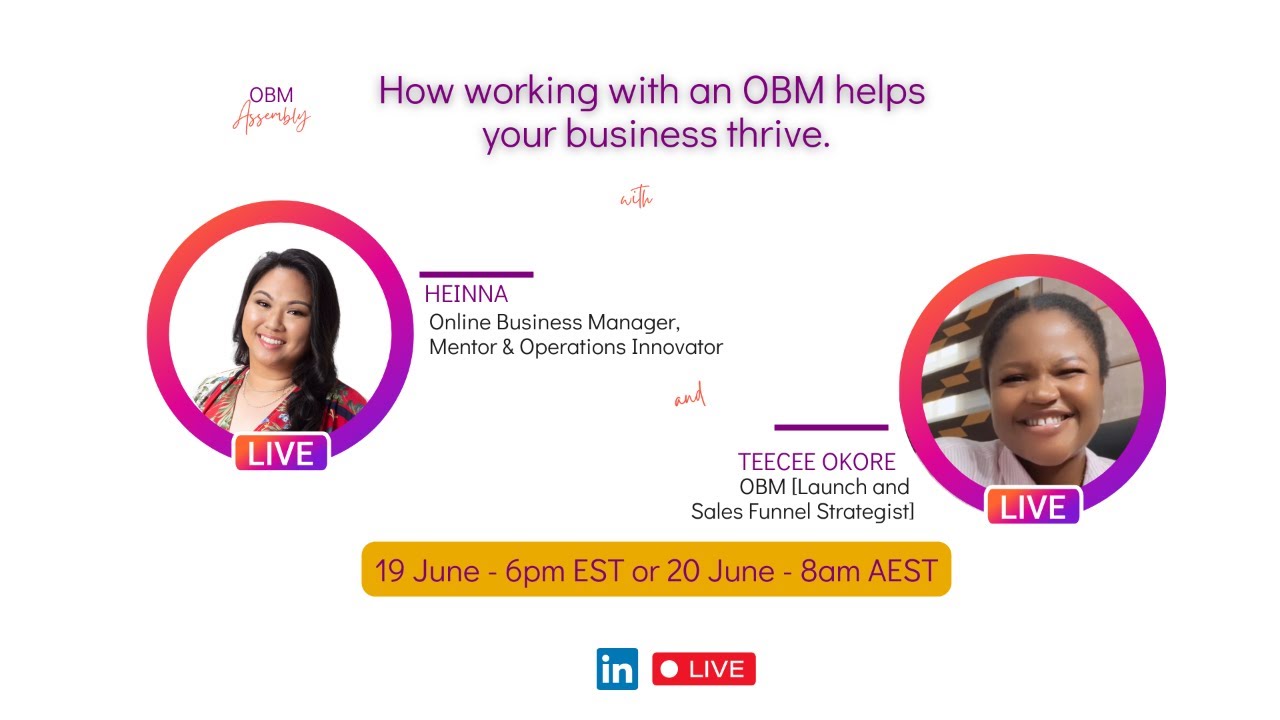 How working with an OBM helps your business thrive. - YouTube