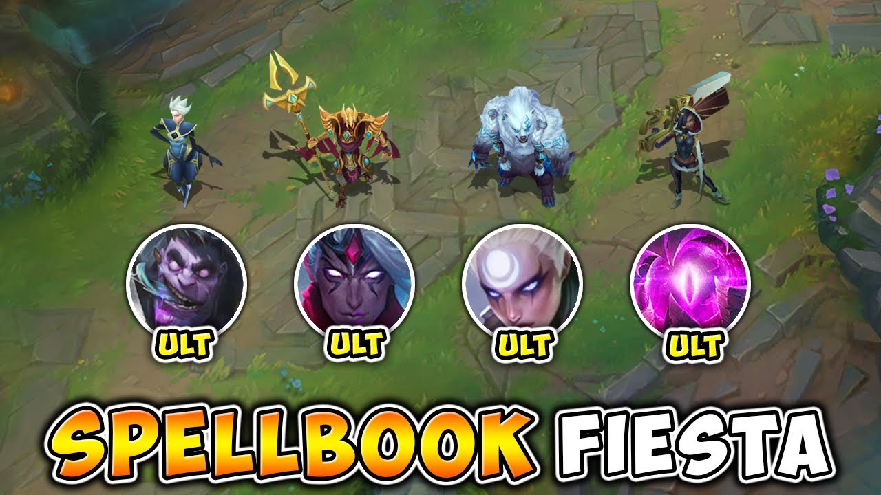 WE PLAYED A GAME OF SPELLBOOK AND GOT THE BEST ULT COMBOS! - League of ...