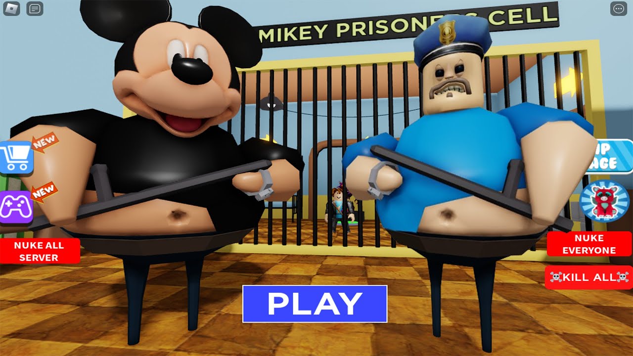 NEW GAME - MIKEY MOUSE BARRY'S PRISON RUN (OBBY!) - WALKTHROUGH FULL ...
