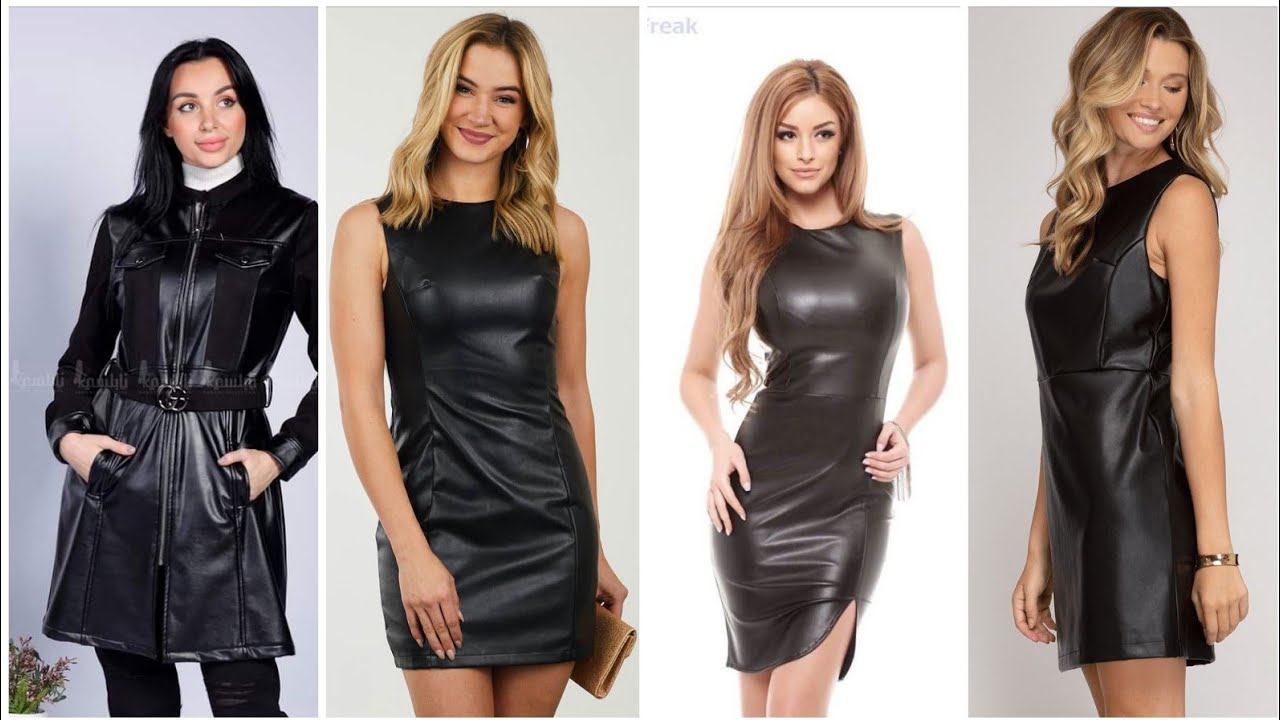 fabulous 😍 stylish leather dresses ideas //leather outfits - YouTube