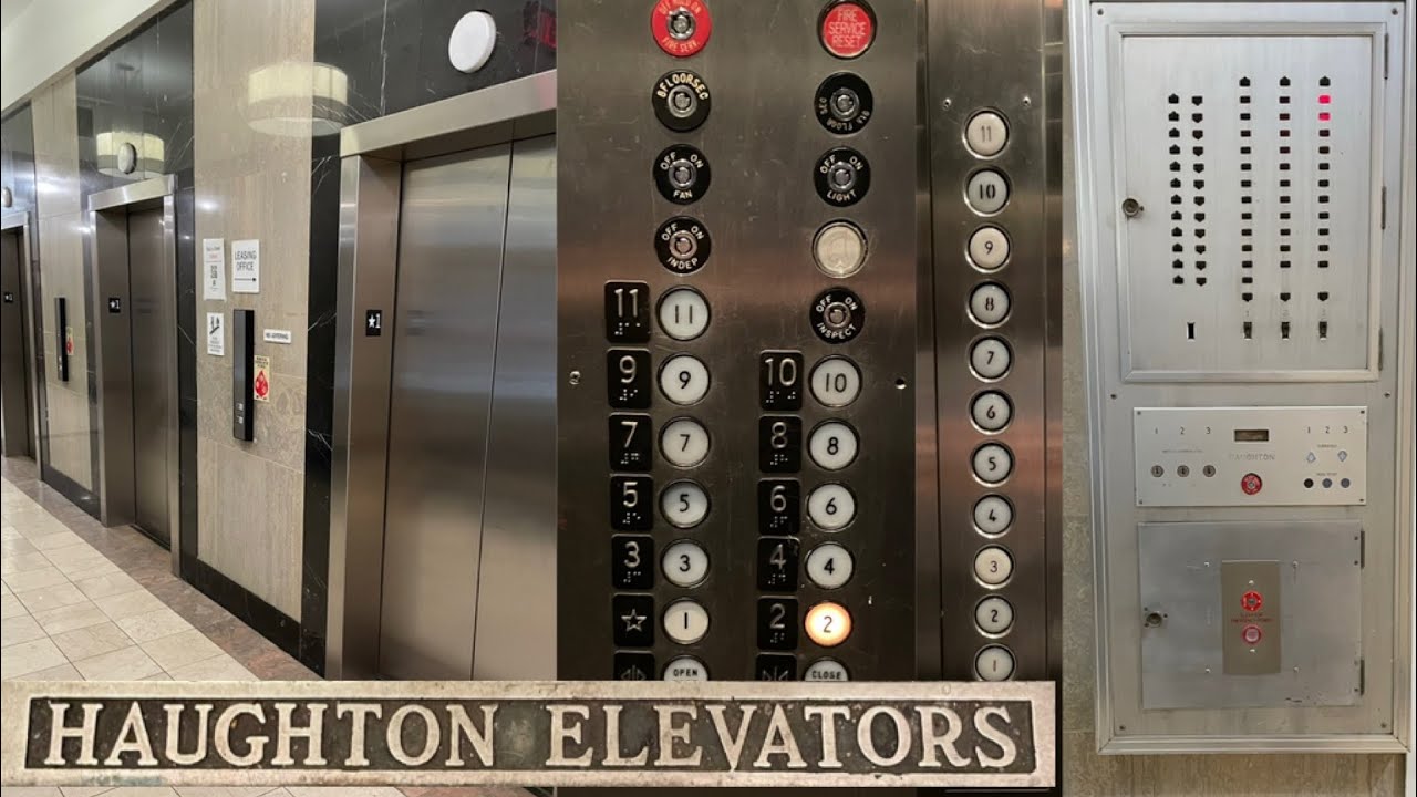 High-Speed Vintage Haughton Traction Elevators @ Fleming Building - Des ...