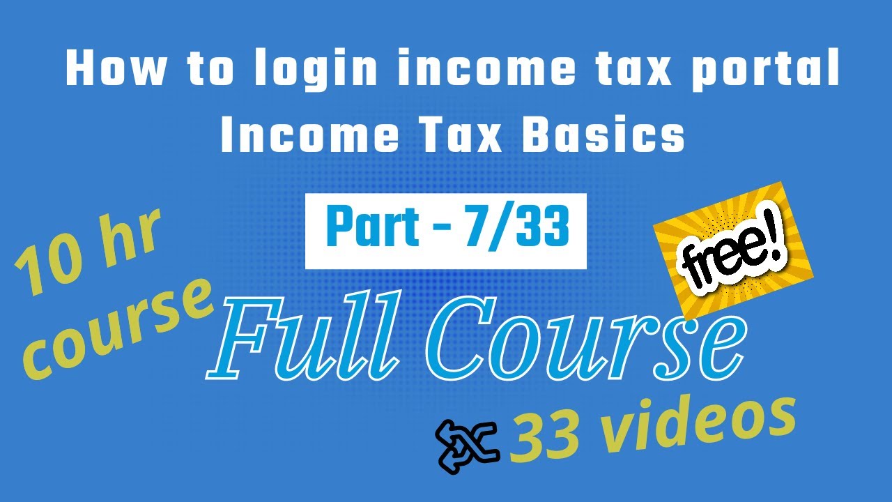 How to login income tax portal !! ITR Filing Course ! - YouTube