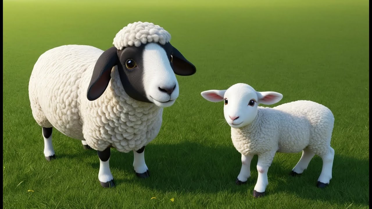 White Sheep, Fluffy and Fat | Cute Sheep Nursery Rhyme for Toddlers ...