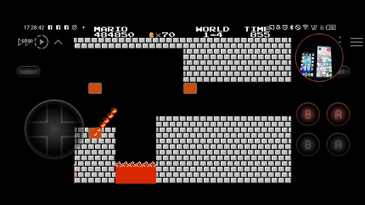 Super Mario Bros NES Falling Dying in Lava Game Over Screen Realme Note ...