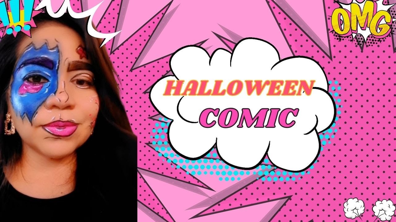 Halloween Pop Art Comic Makeup Tutorial 🤩 Cartoon - YouTube