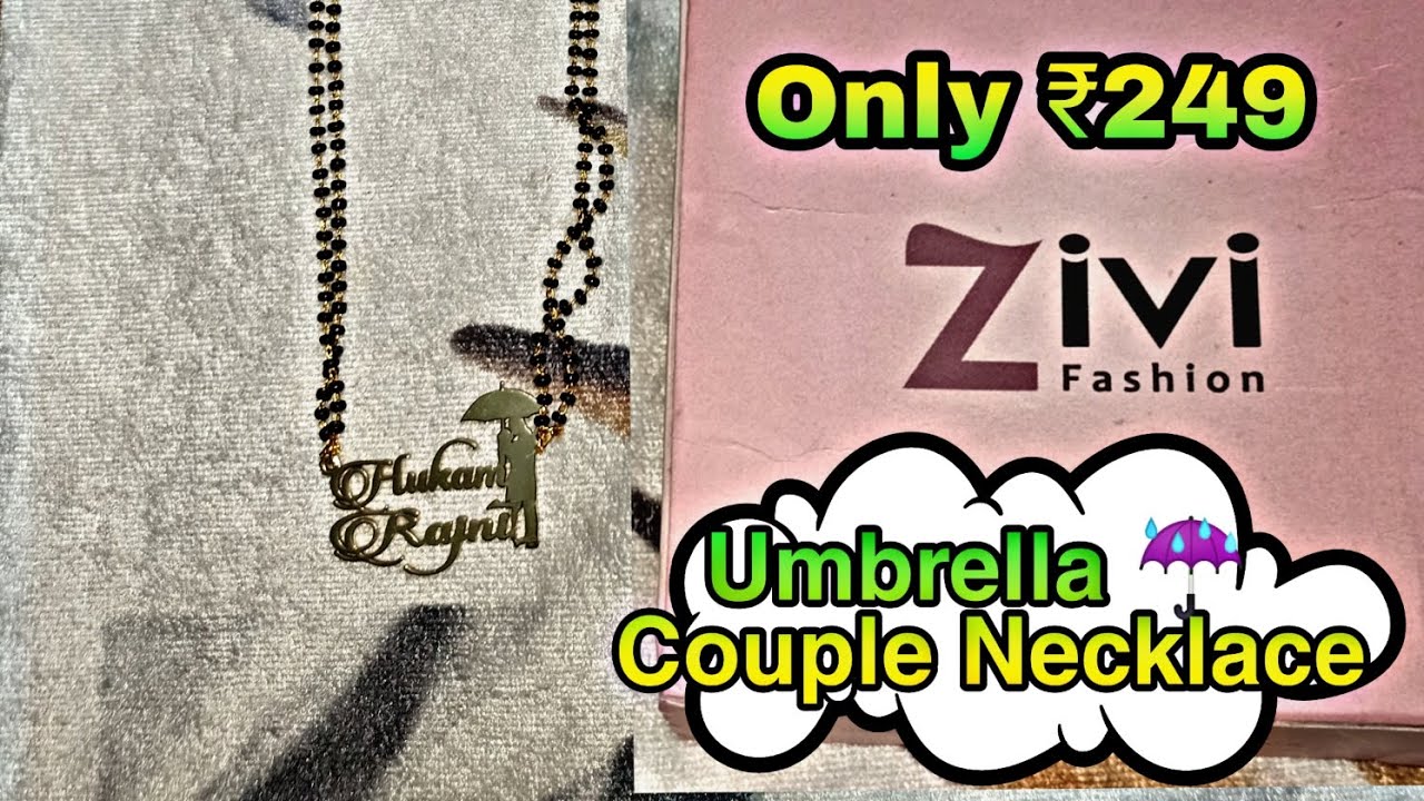 ZiVi Fashion Umbrella ☔ Couple Necklace || Only ₹249 - YouTube
