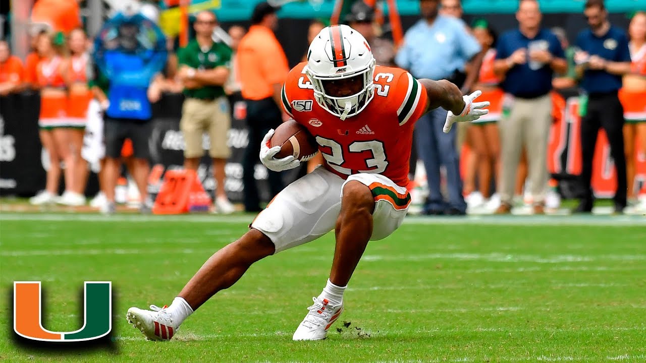 Miami's Cam'ron Harris Goes Off Against Georgia Tech - YouTube