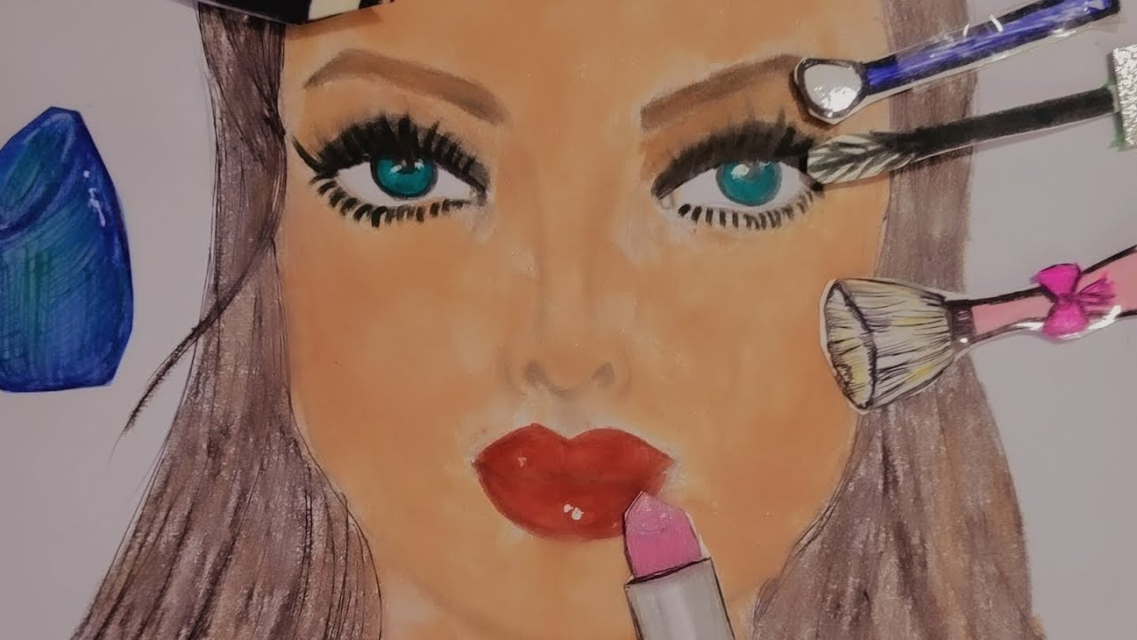 💸 Paperdiy 💸 glamour makeup tutorial with paper cosmetics 💄 ️ - YouTube