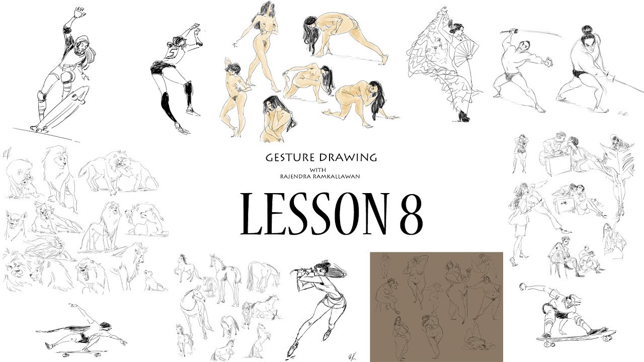 Lesson 8: Gesture drawing practice session - YouTube