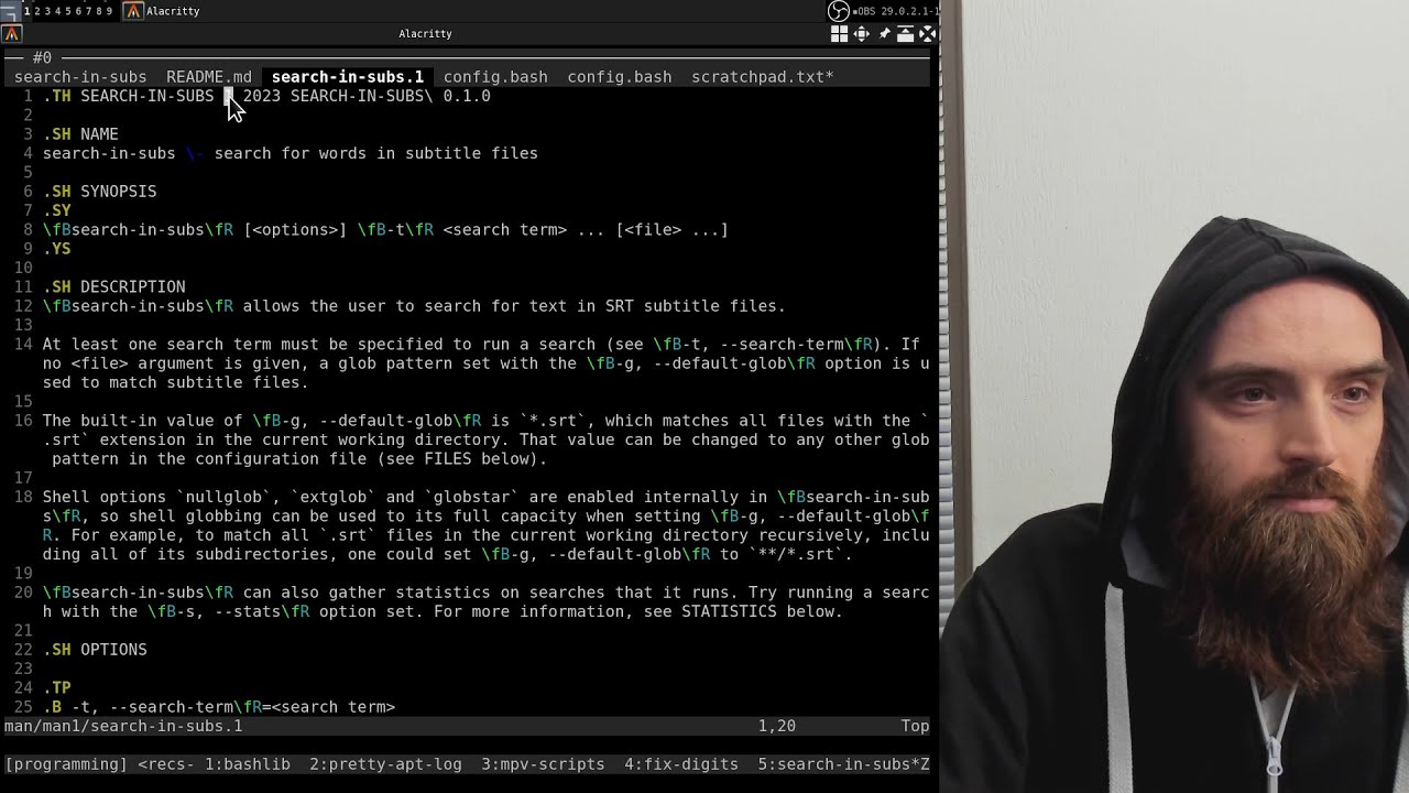 Bash Scripting Live Coding Search In Subs Mpv Integration 9 8769