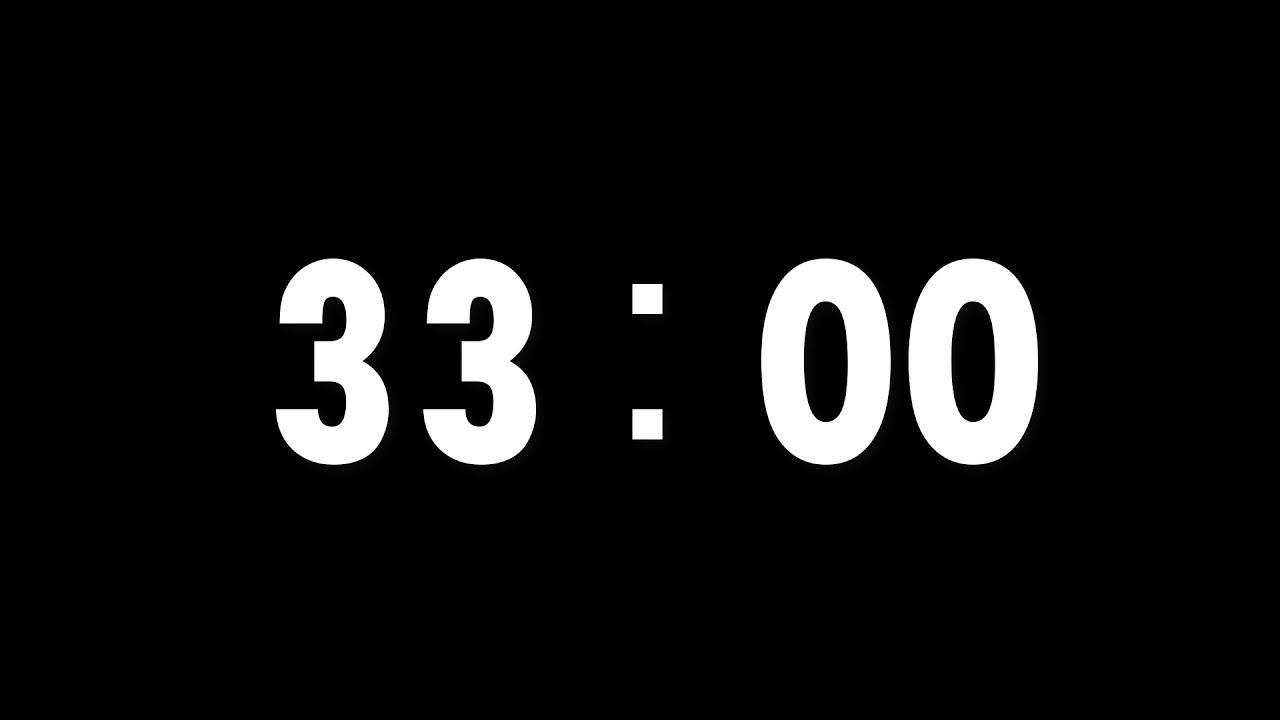 33 Minute countdown timer - YouTube