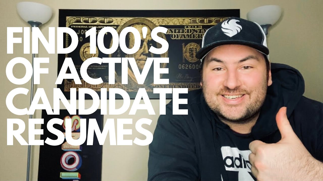 HOW TO INSTANTLY GET HUNDREDS OF ACTIVE, JOB SEEKER RESUMES - YouTube