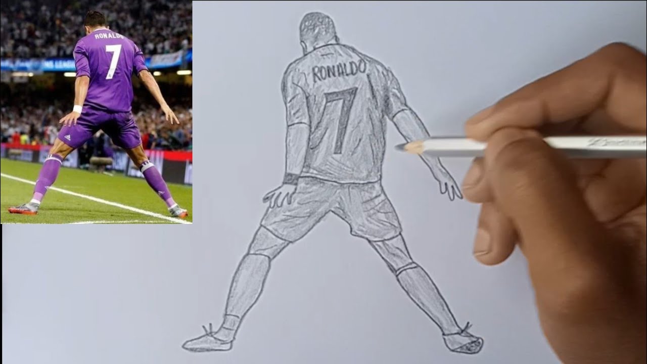Easy Steps to Draw Ronaldo's Full Body Perfectly - YouTube