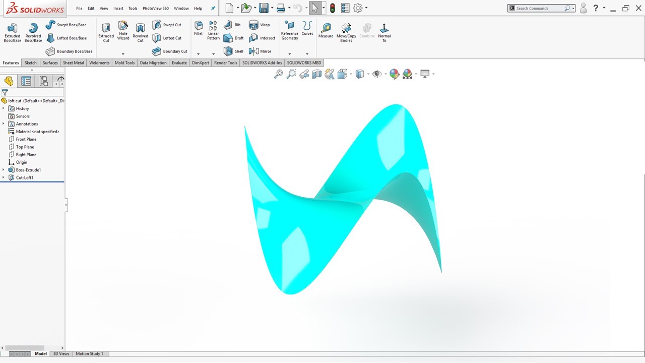 SolidWorks Tutorial | Creating a Smooth 3D Surface Model (Step by Step ...