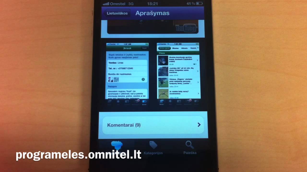 Programėlė "Programėlės" skirta iPhone - YouTube