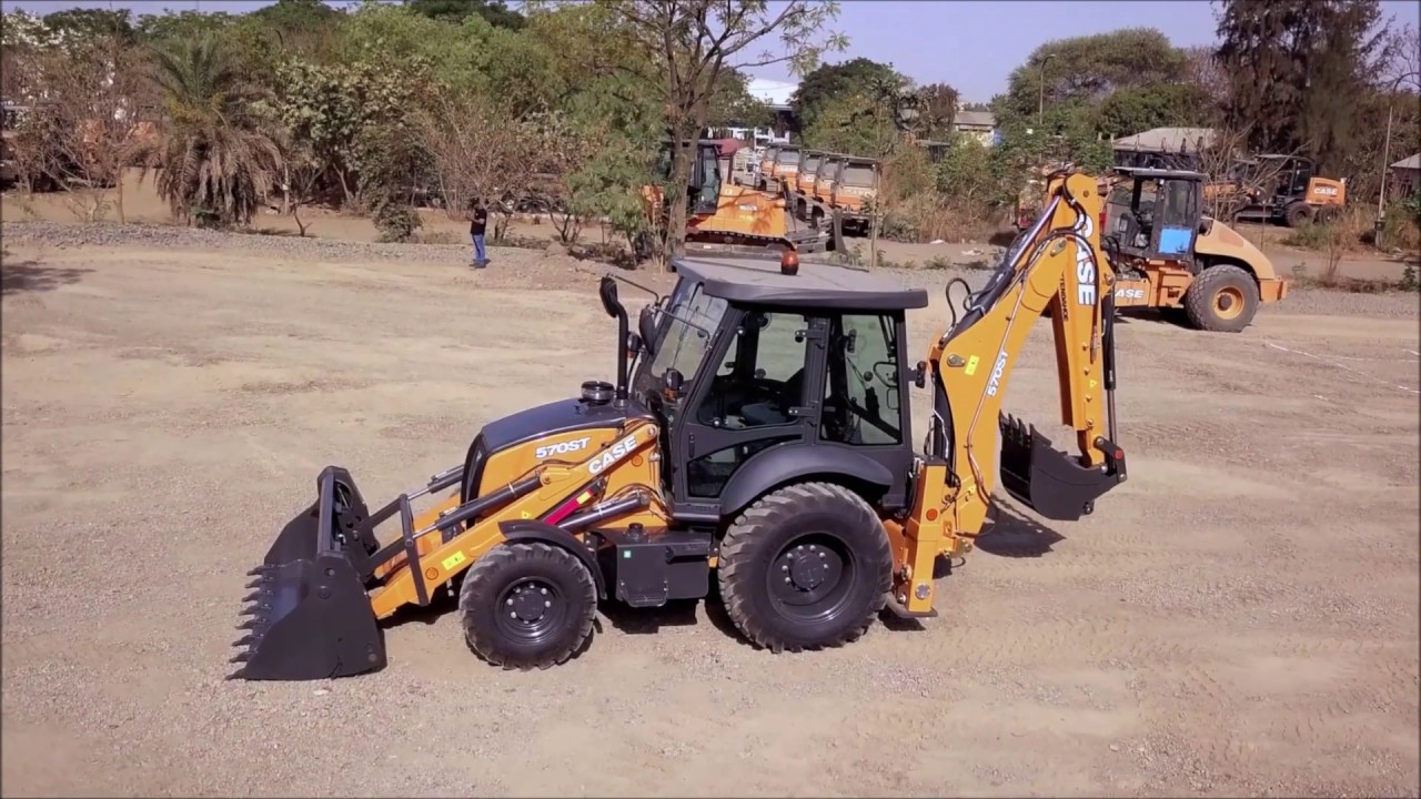 Обзор экскаватора-погрузчика CASE 570ST - YouTube