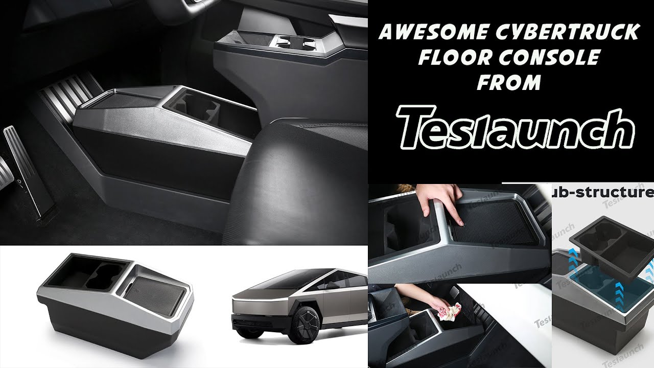 AWESOME CYBERTRUCK UPGRADE: Center Floor Console from TESLAUNCH! - YouTube