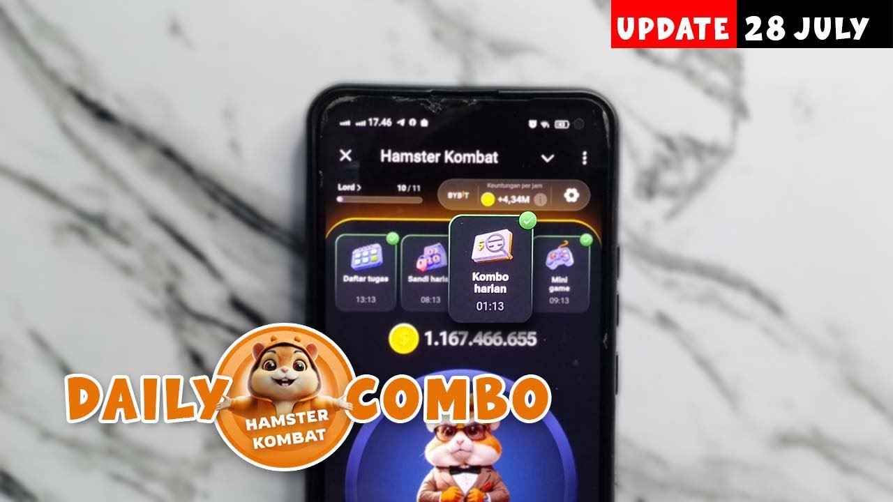 5M Coin Hamster Kombat Daily Combo Today 28 July | Kombo Harian Hamster Kombat Hari ini - YouTube