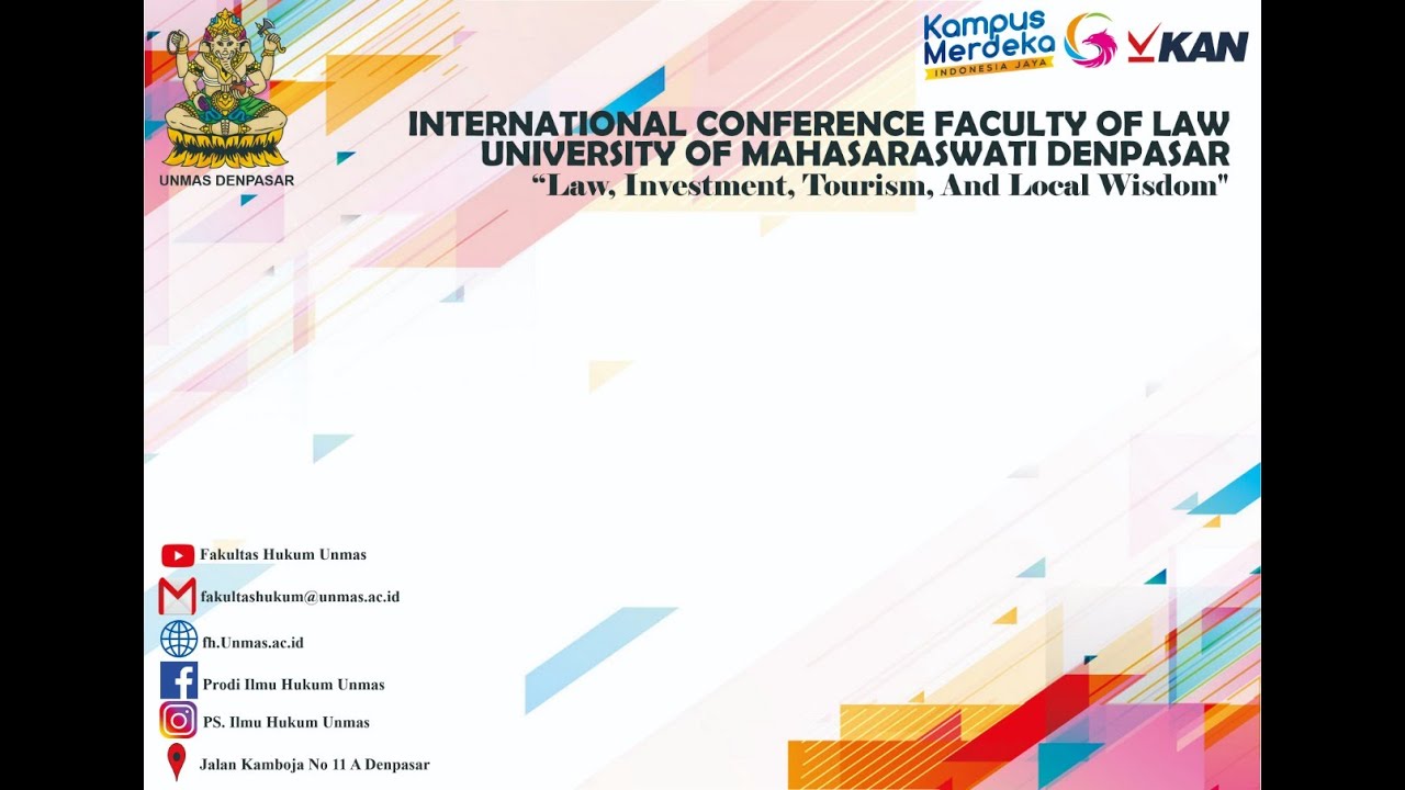 International Conference Law, Investment, Tourism and Local Wisdom ...