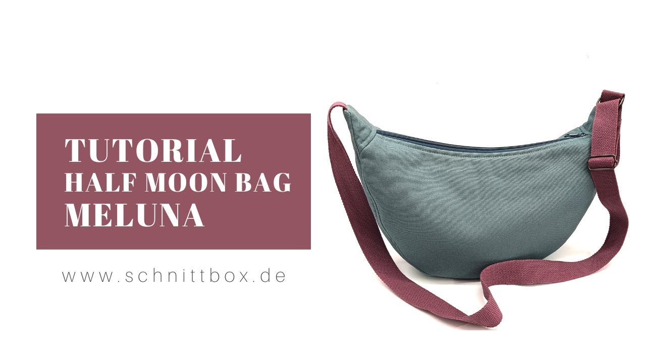 Halbmondtasche ganz einfach nähen, half moon bag sewing tutorial - YouTube