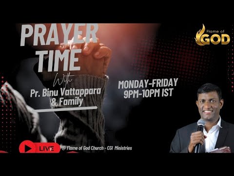 🔴 Live Prayer Time with Pr. Binu Vattappara | Flame of God Church | 05 Aug 2026