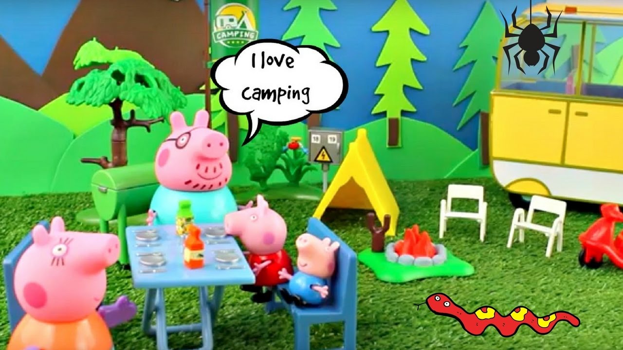 Peppa Pig goes camping - Daddy Pig cant sleep - Peppa Pig Toys - YouTube