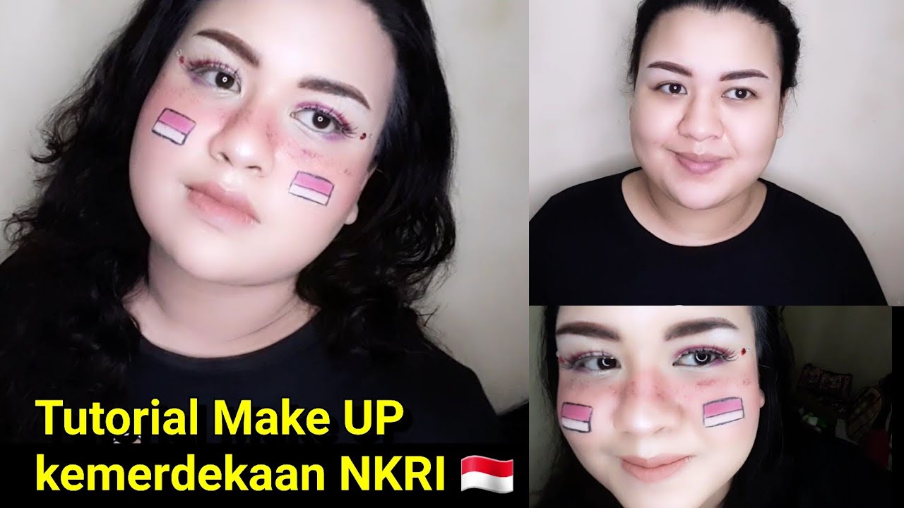 Tutorial makeUP kemerdekaan NKRI || MakeUp tema 17 agustus dengan alat ...