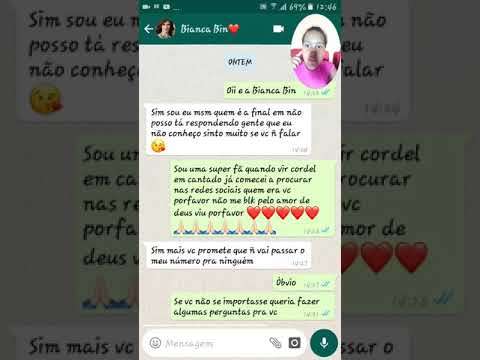 Minha conversa com a Bianca Bin❤🤘