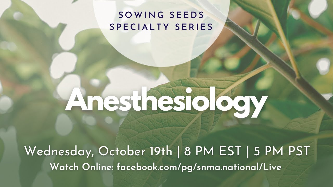 Sowing Seeds Series: Anesthesiology - YouTube