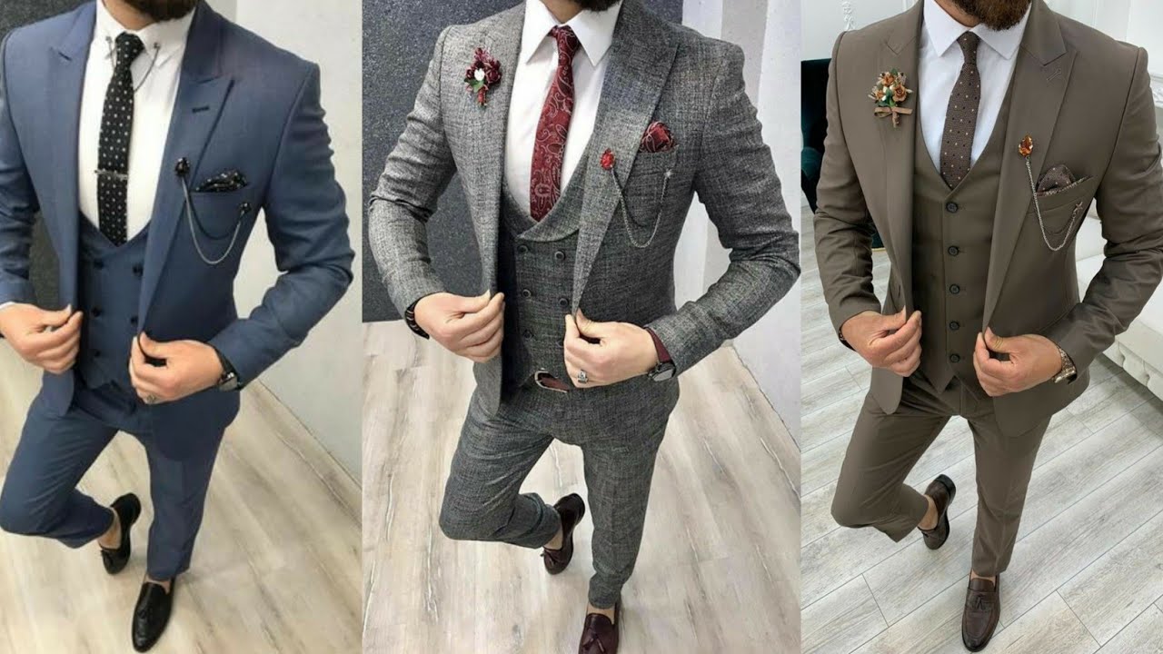 Latest Stylish 3 Peace Suits Design For Men's | How To Style In Wedding ...